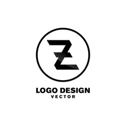 Letter z line art logo design Royalty Free Vector Image