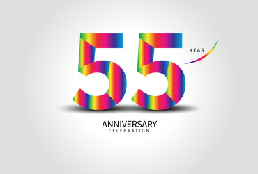 55 year anniversary celebration logo Royalty Free Vector