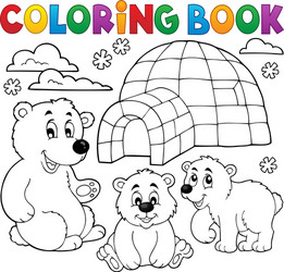 Coloring book with teddy bear 1 Royalty Free Vector Image