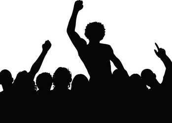 Man Is A Speaker With Loudspeaker Crowd Royalty Free Vector