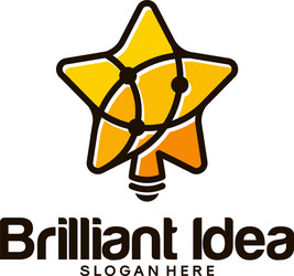 Star idea logo template brilliant Royalty Free Vector Image