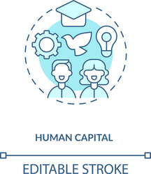 Human capital concept icon Royalty Free Vector Image