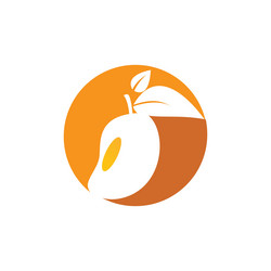 Mango logo flat design Royalty Free Vector Image