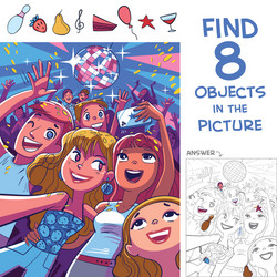 Find 10 objects in picture Royalty Free Vector Image