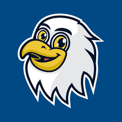 Friendly eagle mascot logo design Royalty Free Vector Image