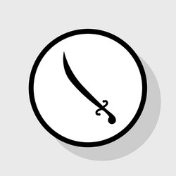 Sword sign black icon Royalty Free Vector Image