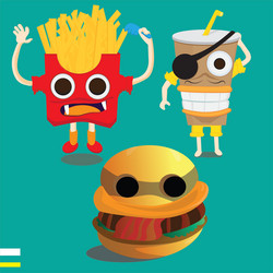 Food Monster Junk Vector Images (over 100)