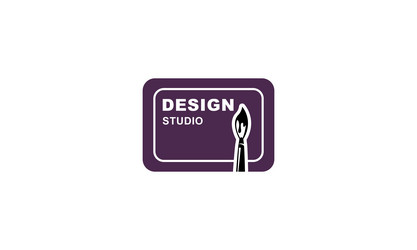 Graphic designer and web design studio tool logo Vector Image