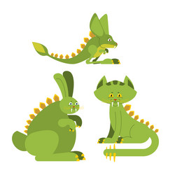 Prehistoric rabbit dinosaur dino bunny raptor Vector Image