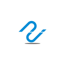 Letter 2j simple geometric line logo Royalty Free Vector