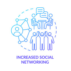 Software managed systems blue gradient concept Vector Image