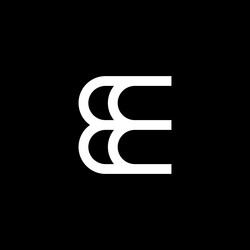 Modern letter e monogram logo design Royalty Free Vector