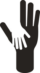 Open hand icon Royalty Free Vector Image - VectorStock