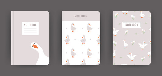 Cover page notebook collection templates Vector Image