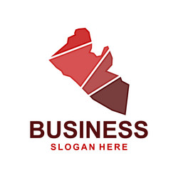 Map of sakaka colorful modern design template Vector Image