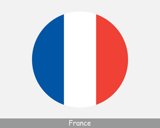 France french round circle country flag banner Vector Image