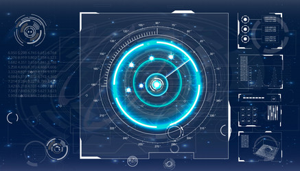 Modern radar control panel Royalty Free Vector Image