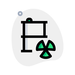 Radiation warning sign in close proximity Vector Image