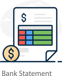 Bank statement Royalty Free Vector Image - VectorStock