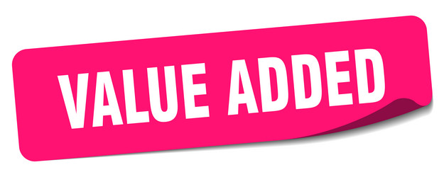 Value added sticker value added label Royalty Free Vector
