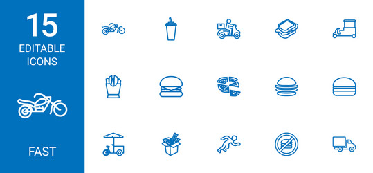 22 fast icons Royalty Free Vector Image - VectorStock