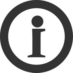 Info icon flat Royalty Free Vector Image - VectorStock