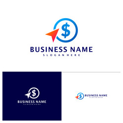 Touch money logo design concept online coin logo Vector Image