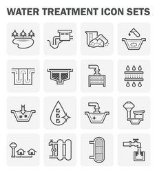 Effluent water treatment purification Royalty Free Vector
