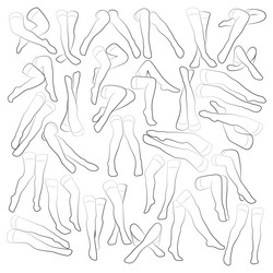 Women stocking outline simple minimalist icon Vector Image