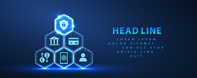 Complex banking secure system Royalty Free Vector Image