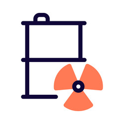 Radiation warning sign in close proximity Vector Image