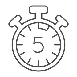 Stopwatch with buttons 5 seconds timer Royalty Free Vector