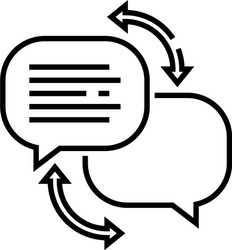 Answering line icon concept sign outline Vector Image