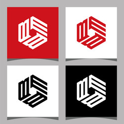 Creative initial letter bb square logo design Vector Image