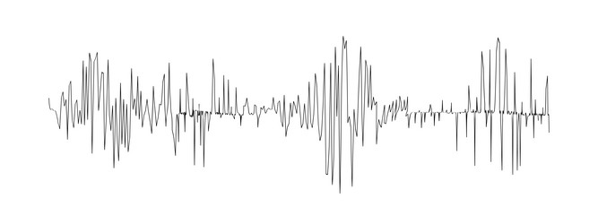 Polygraph or seismograph diagram on transparent Vector Image