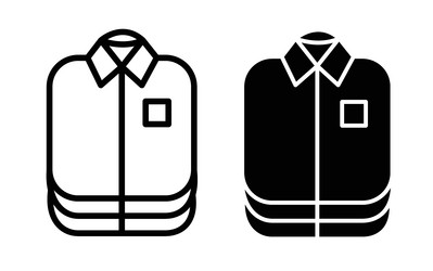 Stack of folded shirts icon set laundry clothing Vector Image