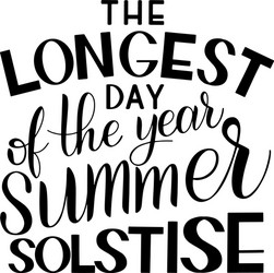 Summer solstice lettering Royalty Free Vector Image