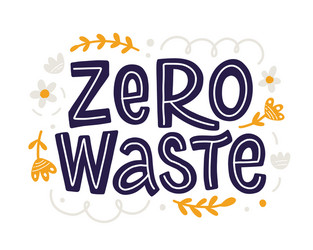Zero waste badge Royalty Free Vector Image - VectorStock