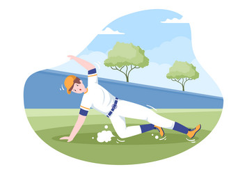 Baseball player sports throwing catching Vector Image
