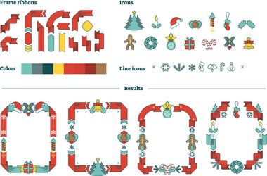 Santa clause character constructor with spare Vector Image