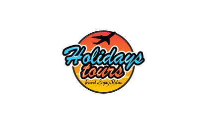 Holiday tour logo design best logo Royalty Free Vector Image