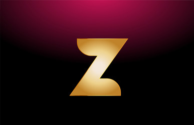 Yellow gold alphabet letter z logo company icon Vector Image