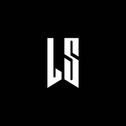 Ls monogram logo with emblem style isolated Vector Image