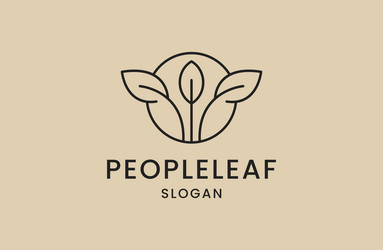 People leaf Royalty Free Vector Image - VectorStock