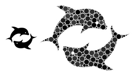 Dolphin Collage Dots Vector Images (27)