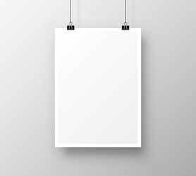 Paper poster a4 on white background Royalty Free Vector