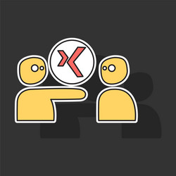 Sticker logo xing icon social media Royalty Free Vector