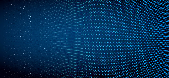 Blue dots in motion dark abstract background Vector Image