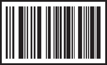 Barcode icon black bar code icon symbol about Vector Image