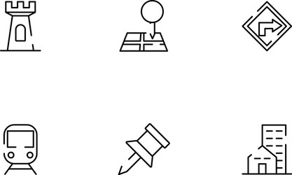 Bundle maps and navigation icons Royalty Free Vector Image